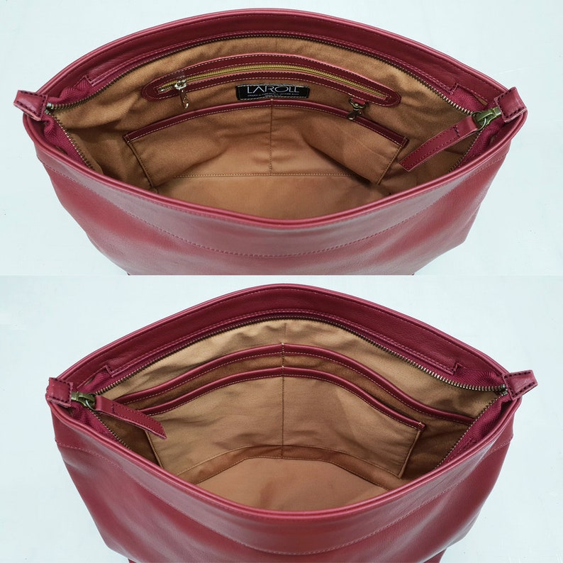 Slouchy Women Shoulder Bag in Soft Red Leather Crossbody - Etsy