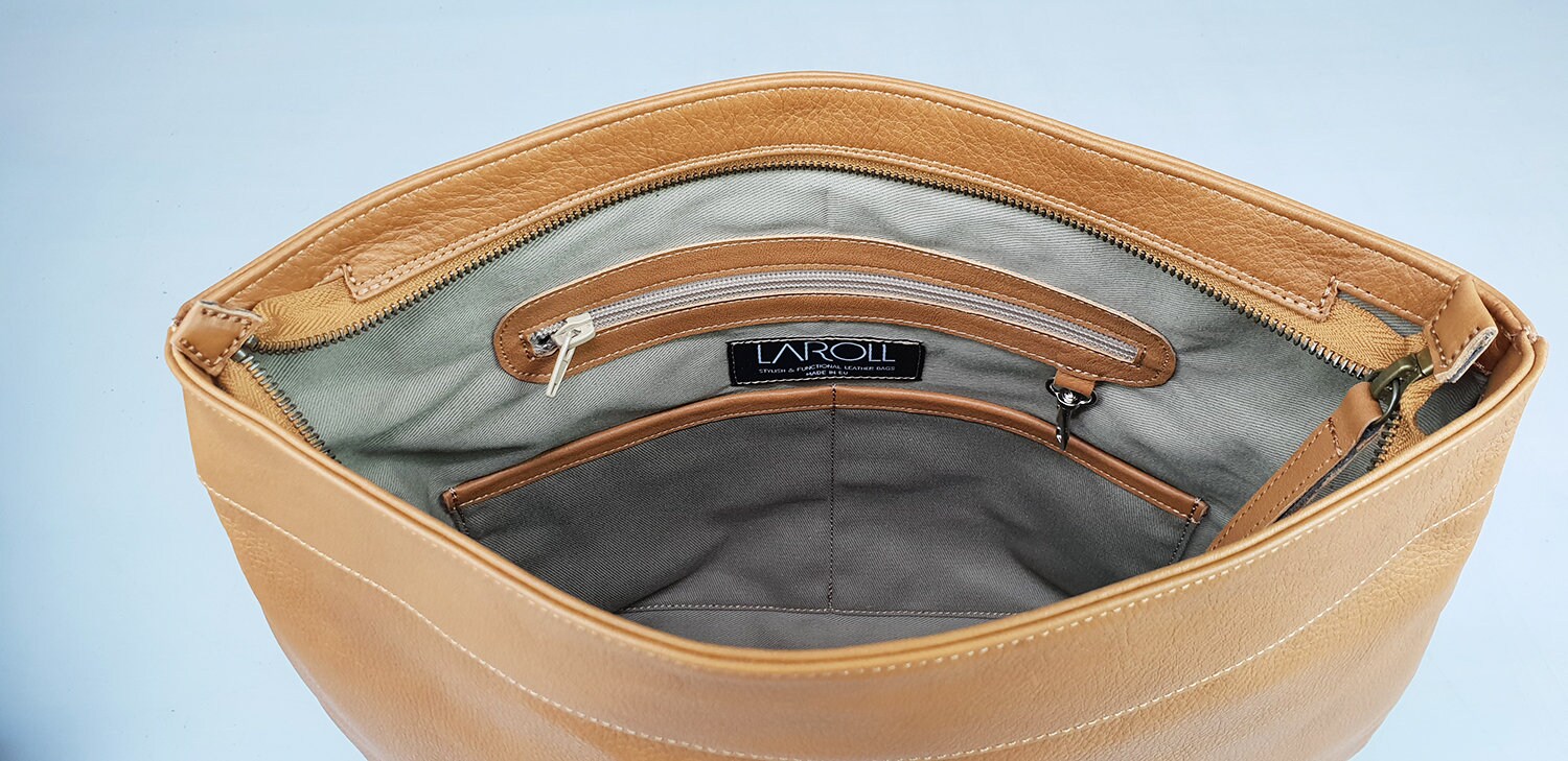 Tan hobo purse Tan soft leather bag Leather hobo bag | Etsy