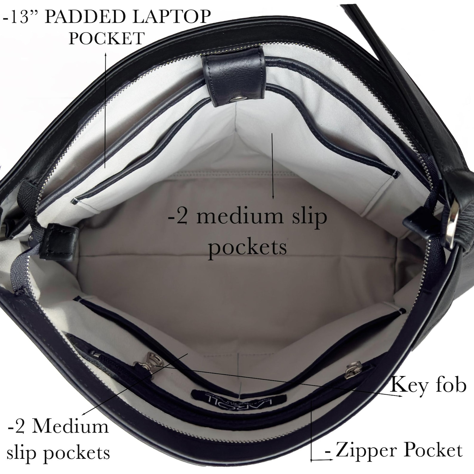 Leather Hobo Bag - Black Hobo Bag - Large Leather Hobo Bag - Black ...