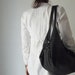 Black Leather Bag - Soft Leather Bag - Slouchy Leather Bag - Large ...