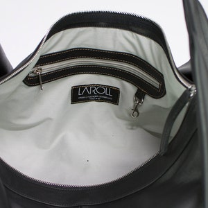 Black Leather Bag Soft Leather Bag Slouchy Leather Bag Large Women ...