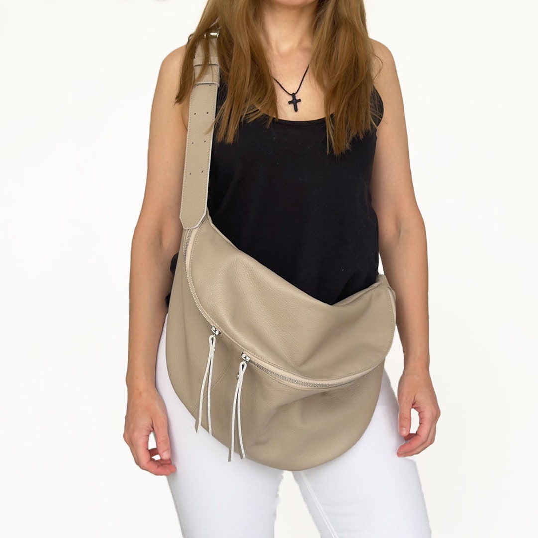 Large Italian Bum Bag - Extra Large Sling Purse for Women - Oversized ...