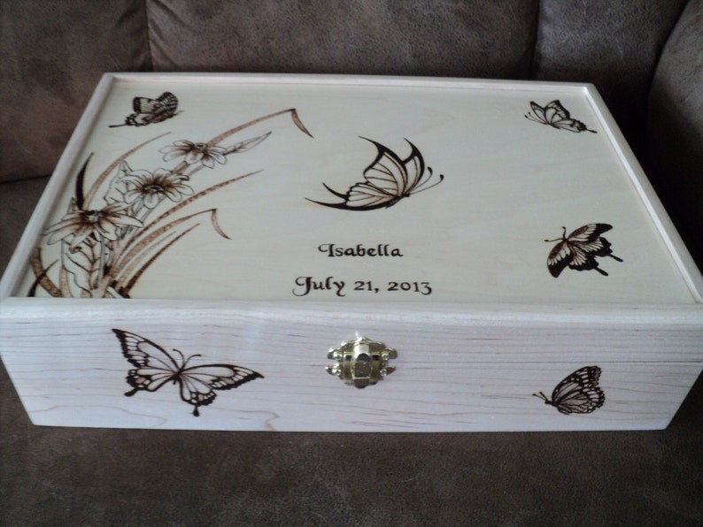 Custom Wooden Woodburned Jewelry Box or Other Item Featuring Your Own ...