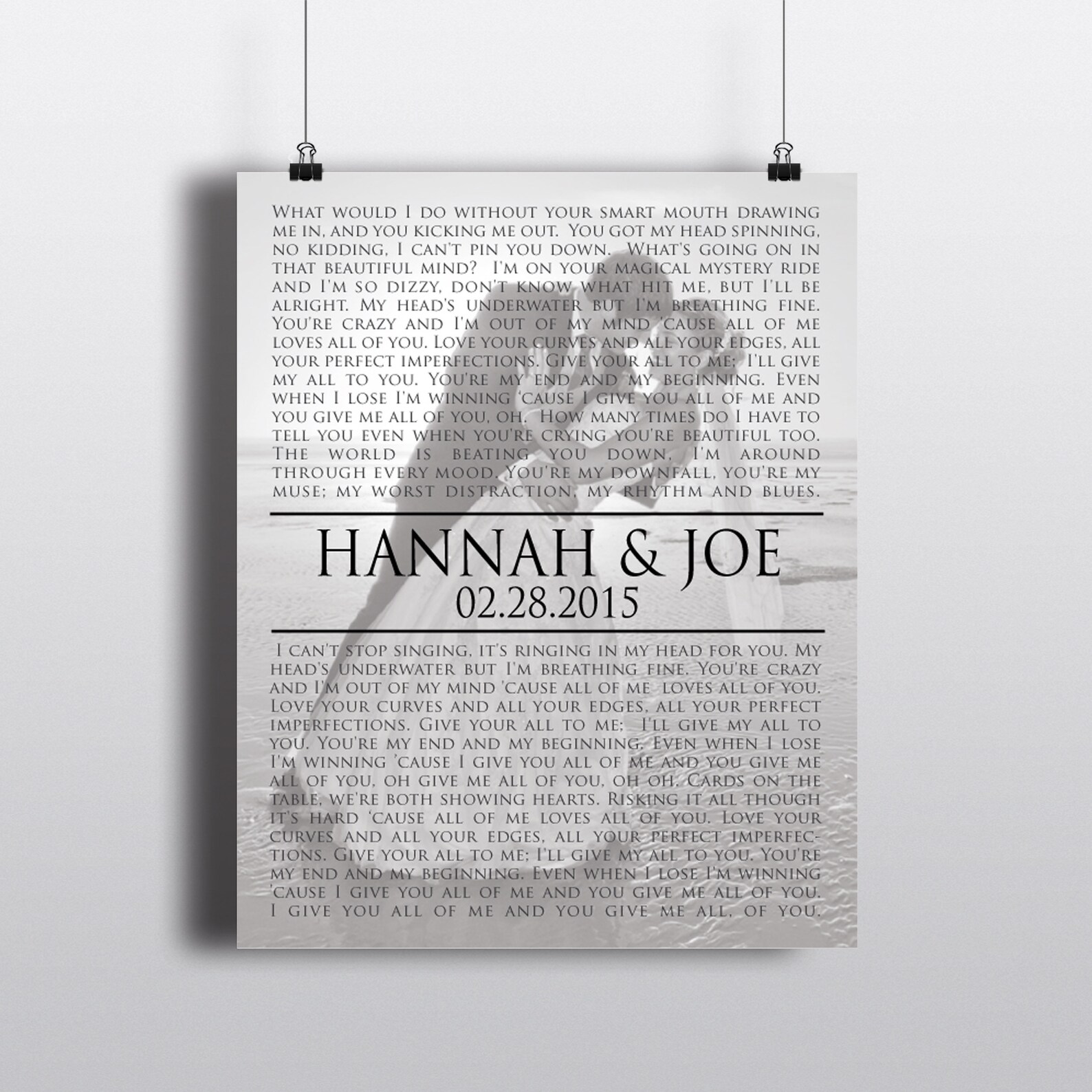 Personalized Song Lyrics With Photo Wall Art PRINT OR CANVAS - Etsy Personalized Song Lyrics With Photo Wall Art PRINT OR CANVAS - Etsy