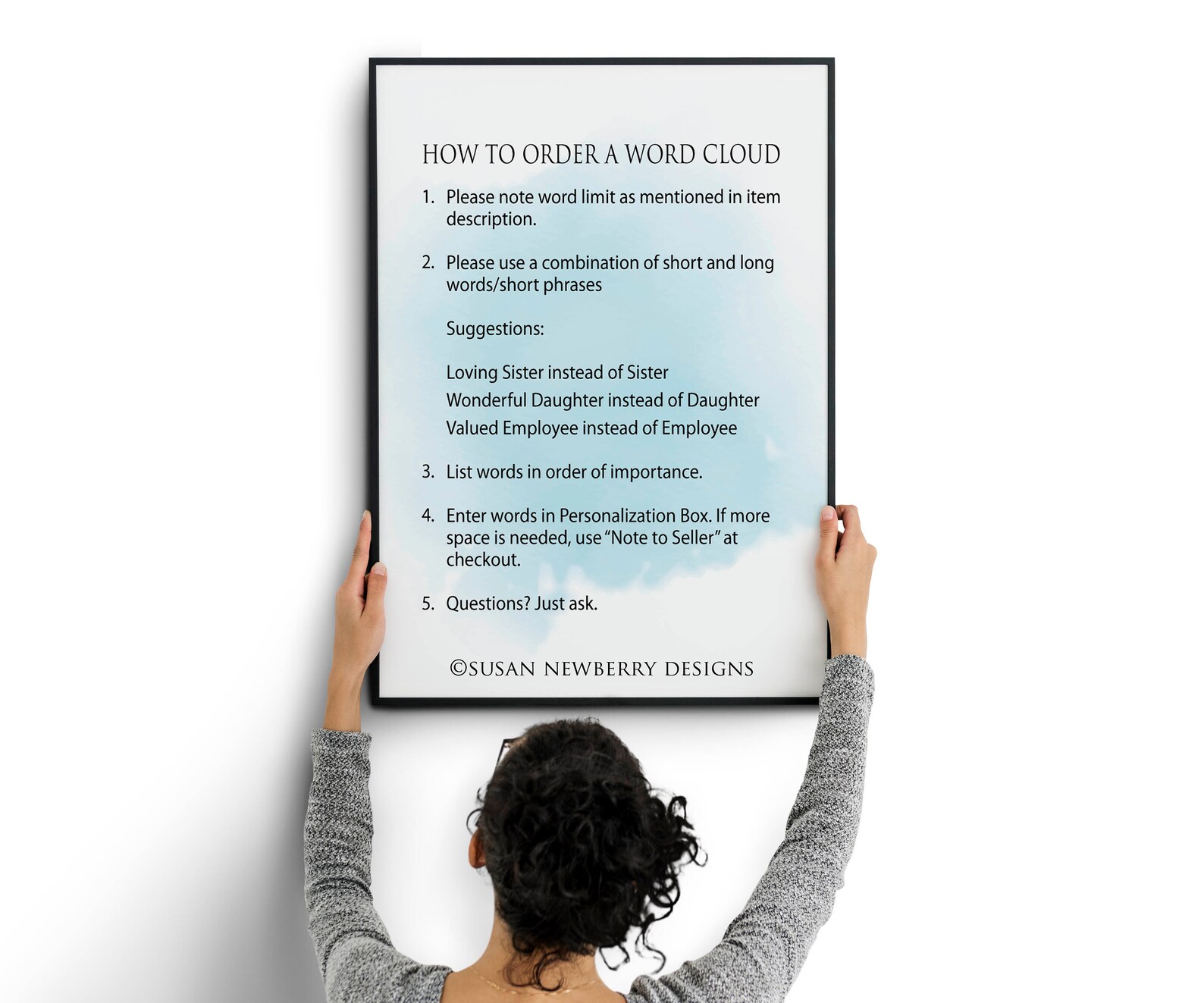 Custom Number Word Cloud CANVAS Special Anniversary gift | Etsy