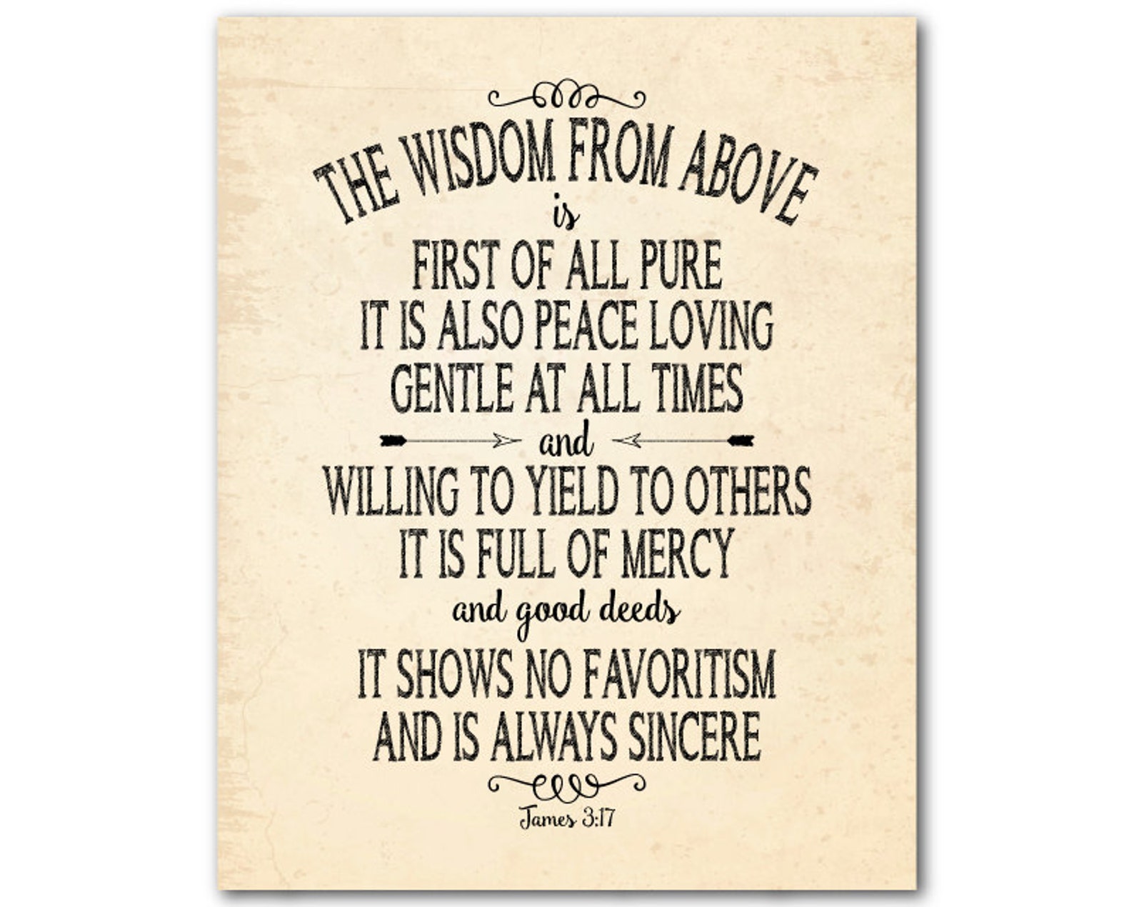 The Wisdom From Above is First of All Pure Bible Quote - Etsy