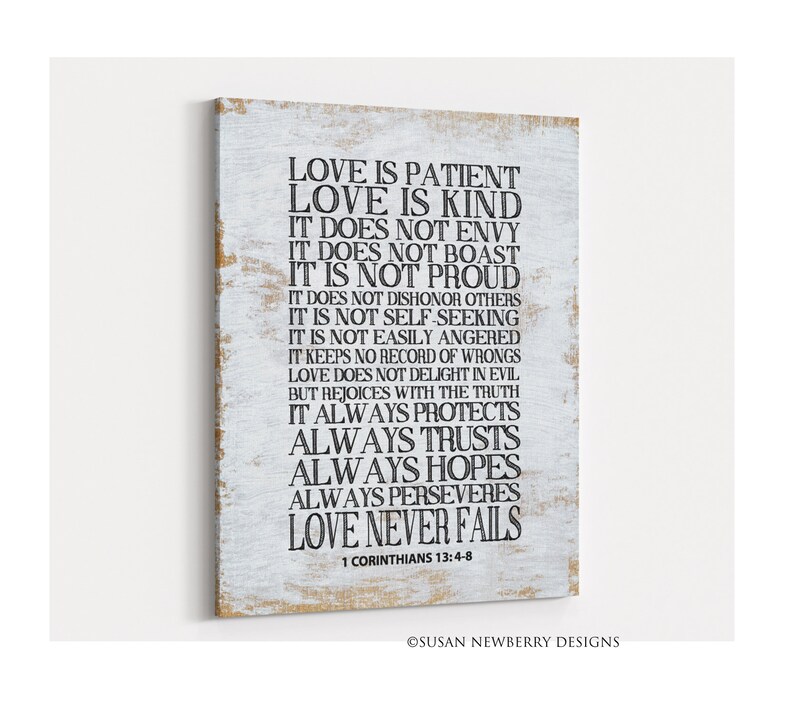 Love Never Fails Love is Patient Love is Kind Bible Verse - Etsy