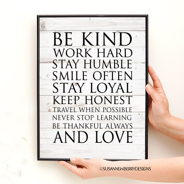 Be Kind Work Hard - Etsy