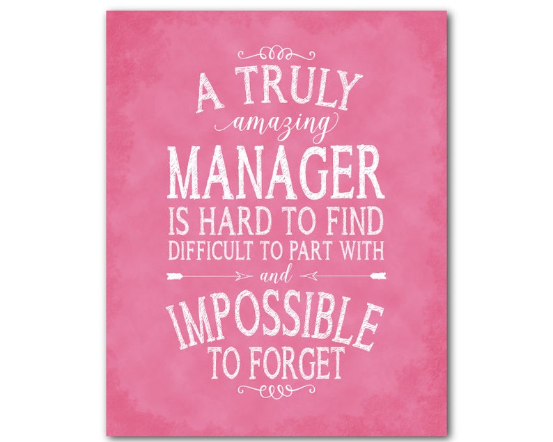 A Truly Amazing Manager is Hard to Find Difficult to Part With - Etsy