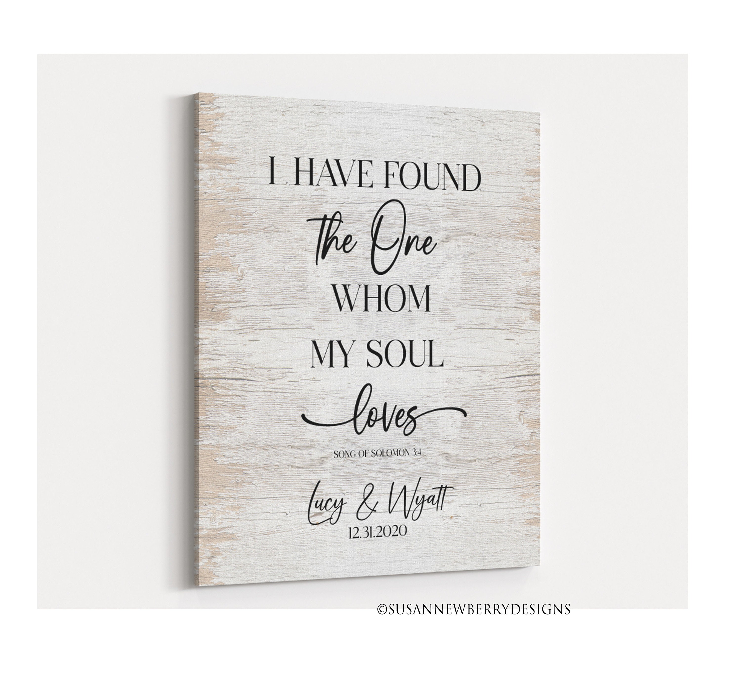 Personalized I Have Found the One Whom My Soul Loves Personalized PRINT ...