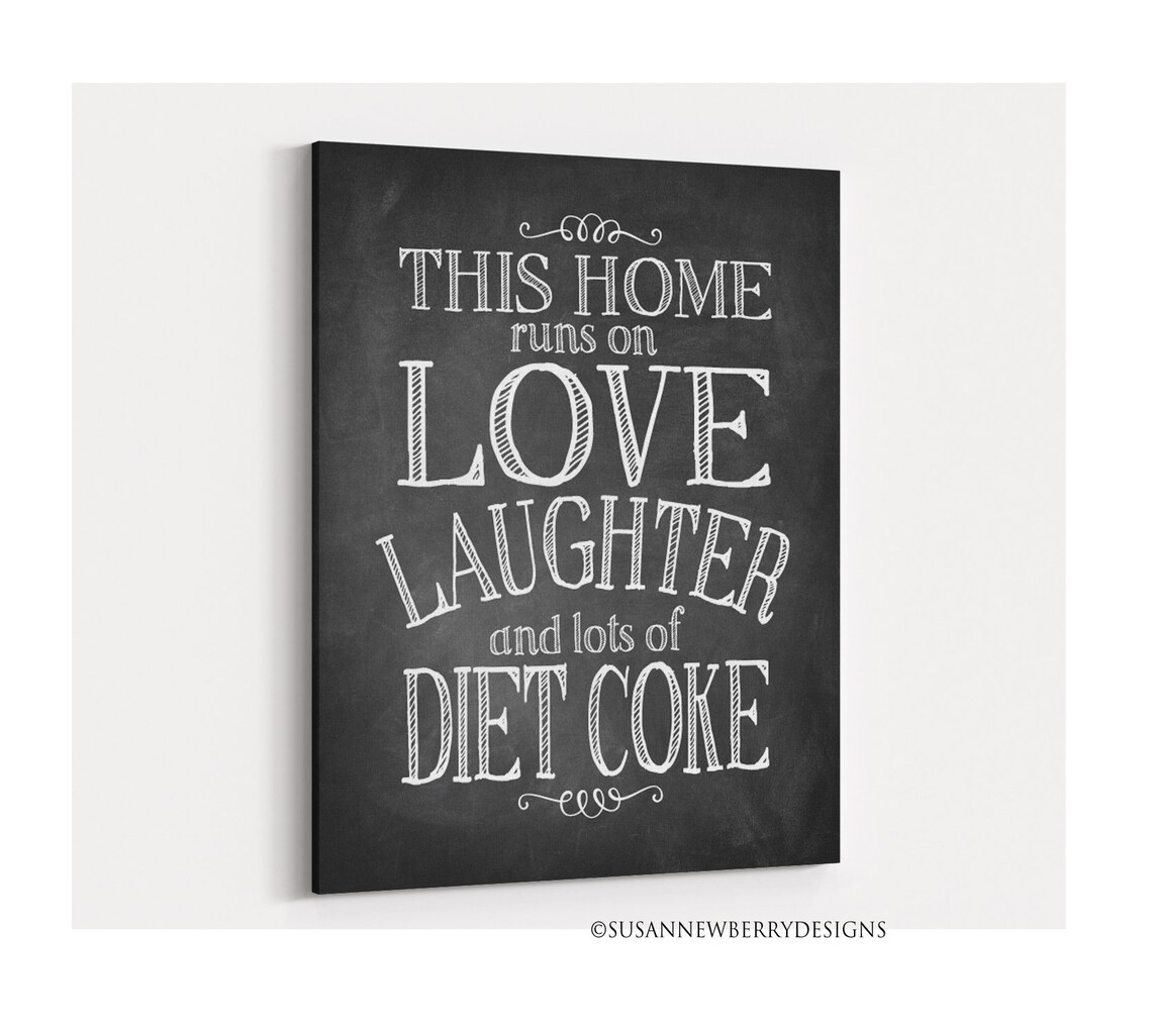 Kitchen Wall Art - This Home Runs on Love Laughter and Lots of Diet ...