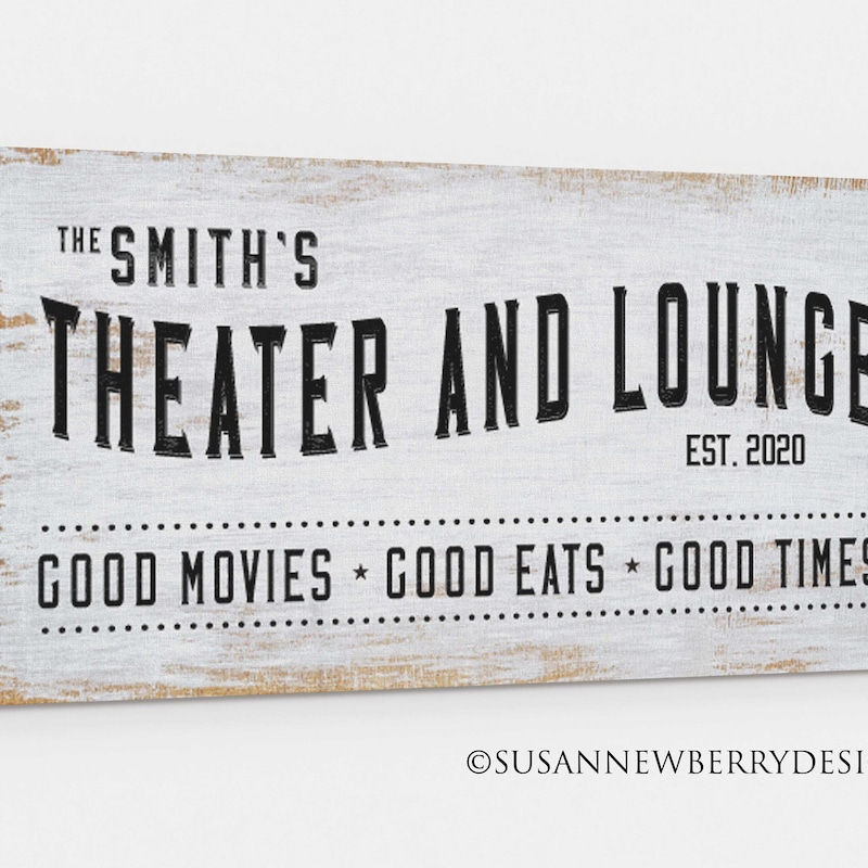 Theater Room Sign - Etsy