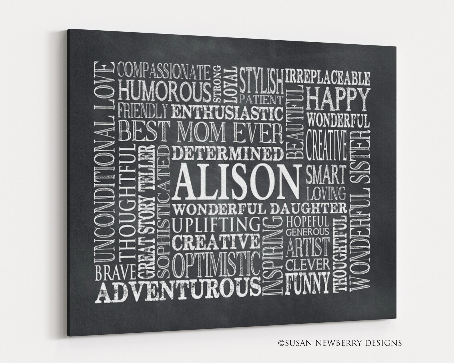 Custom Word Art Personalized Typography PRINT or CANVAS - Etsy