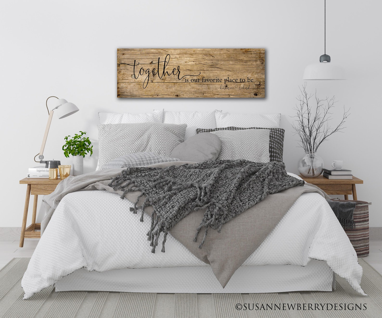 Personalized Farmhouse CANVAS Wall Art Together is Our | Etsy