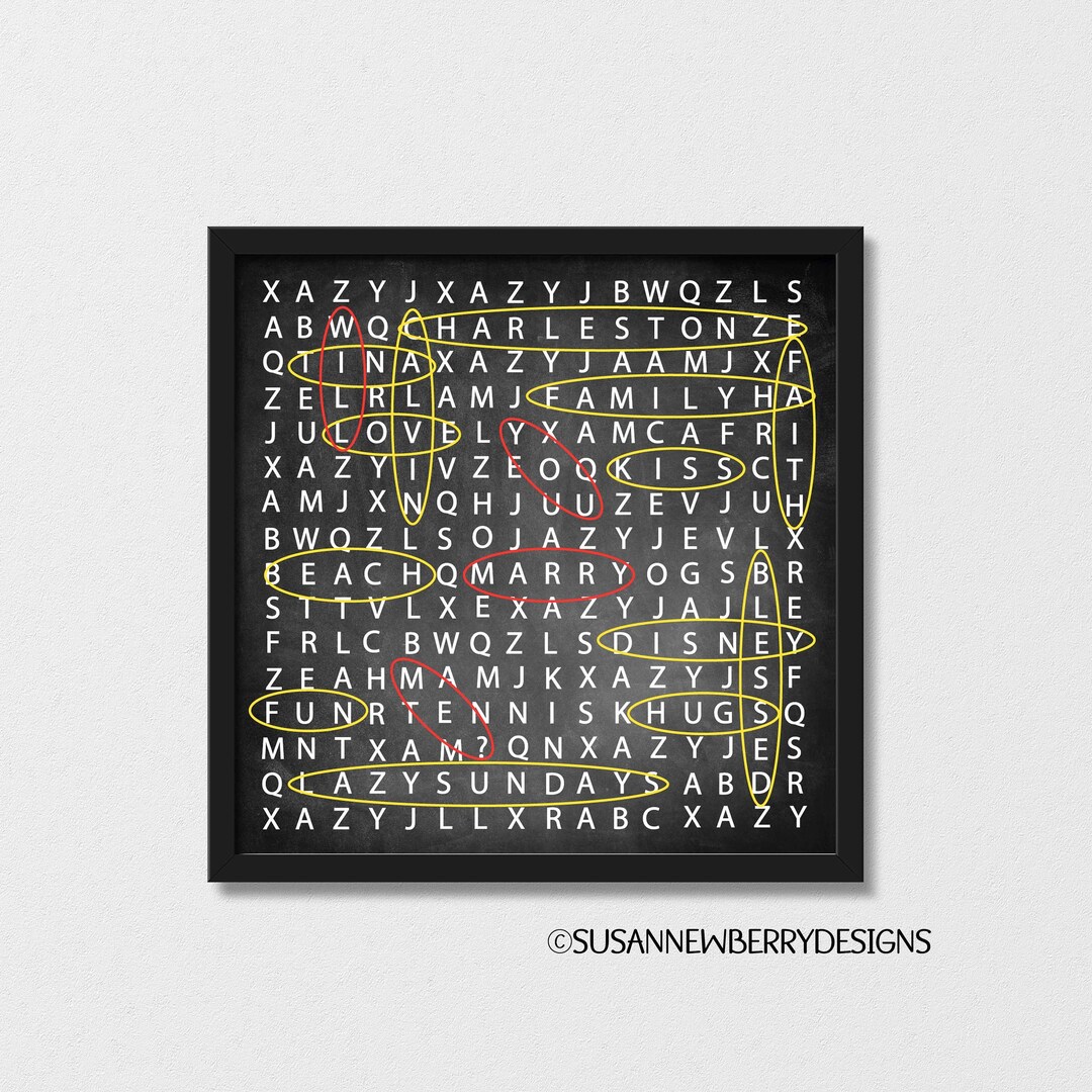 Custom Proposal Word Search Will You Marry Me Proposal Print - Etsy