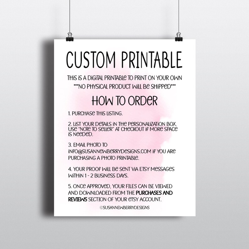 Custom Word Cloud Printable - Word Collage - Personalized Name ...