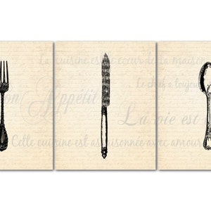 Parisian Kitchen Dining Room Art French Themed Kitchen PRINTS OR ...