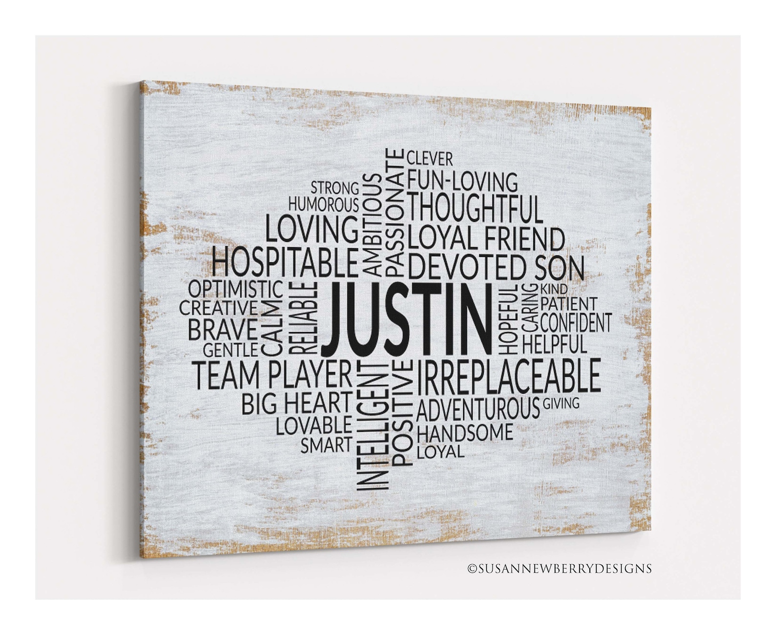 Custom Word Cloud PRINT OR CANVAS Personalized Name - Etsy
