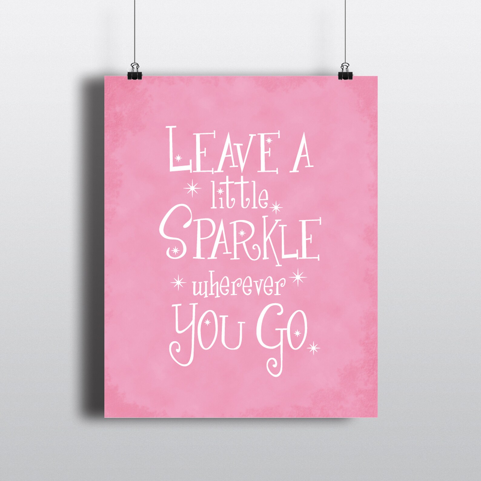 Leave a Little Sparkle Wherever You Go - Inspirational Nursery Wall Art ...