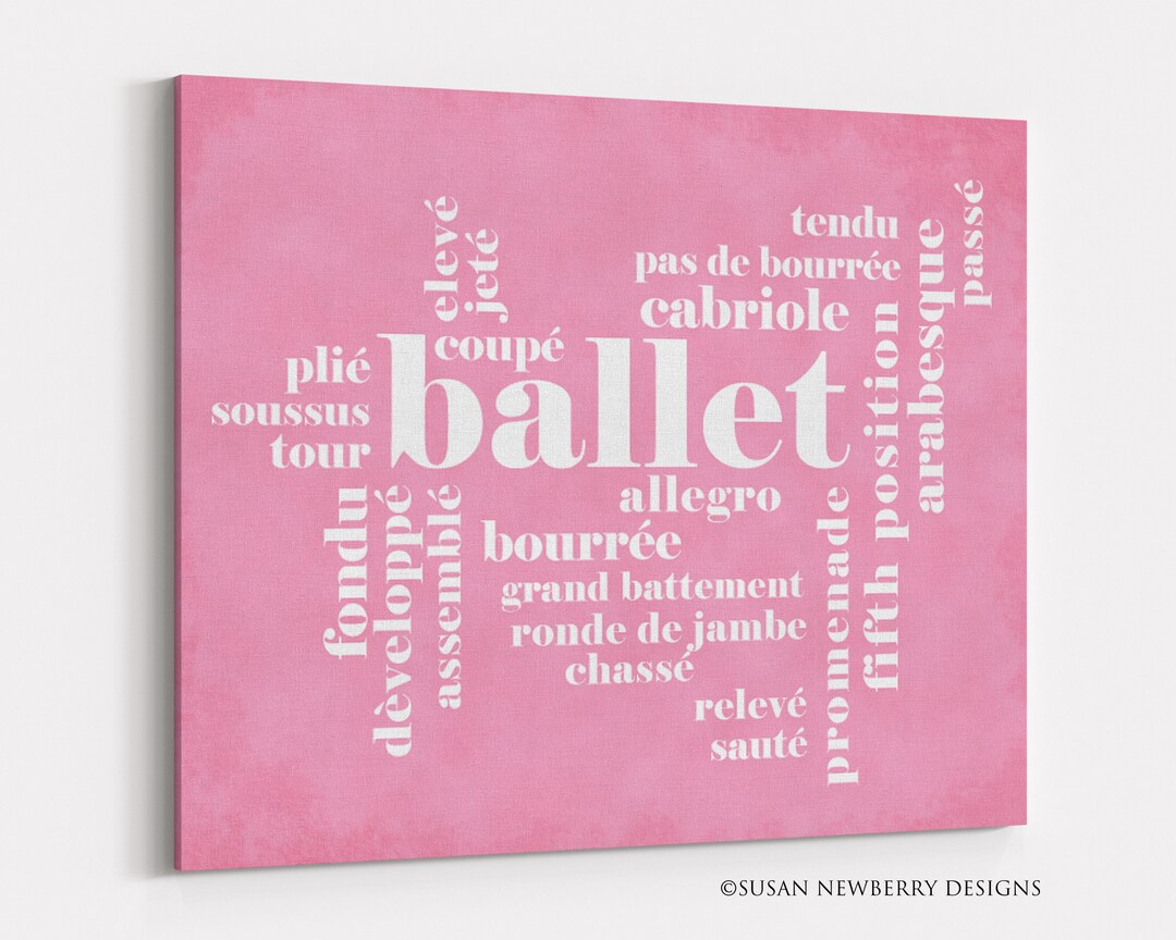 Dance Wall Art - Ballet Typography Print or Canvas - Teen or Tween Room ...