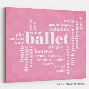 Dance Wall Art - Ballet Typography Print or Canvas - Teen or Tween Room ...