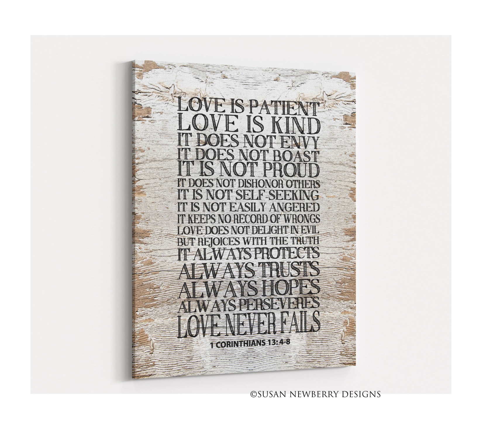 Love Never Fails Love is patient love is kind Bible verse | Etsy