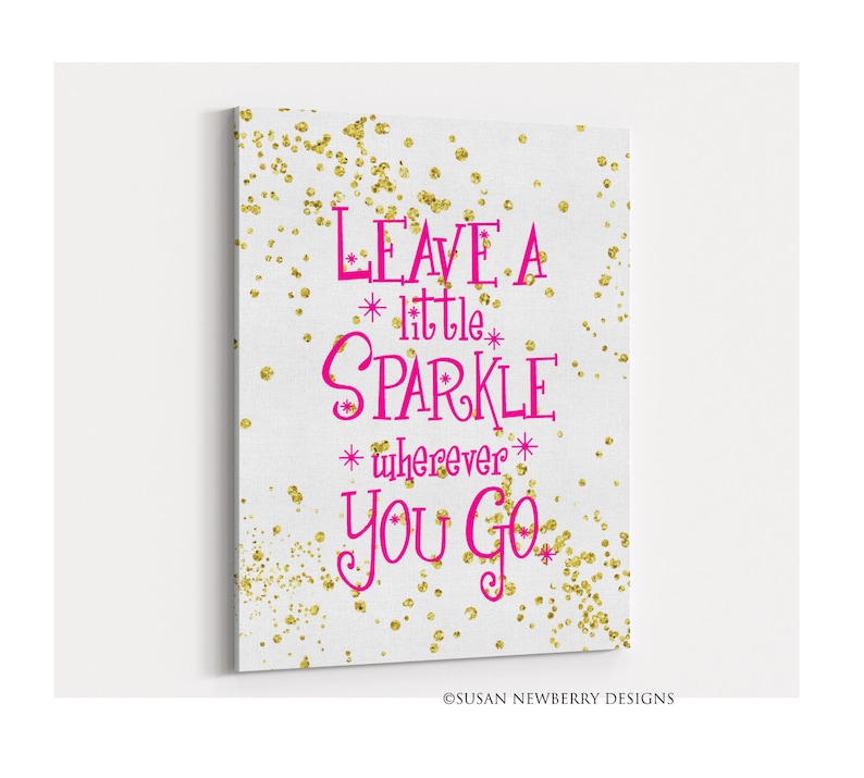 Leave a Little Sparkle Wherever You Go Nursery Wall Art - Etsy