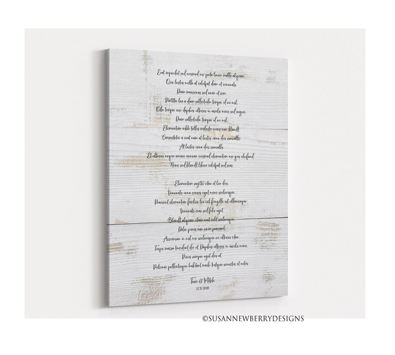 Custom Calligraphy Any Song Lyrics Wedding Song First - Etsy