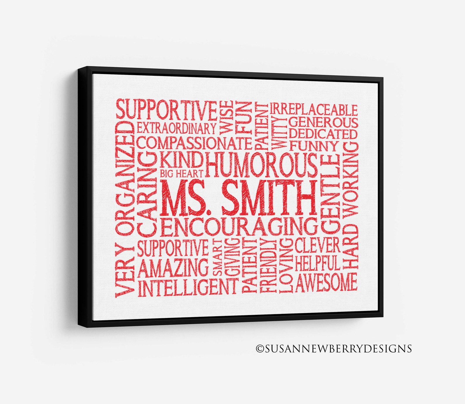 Custom Word Cloud PRINT OR CANVAS Personalized Typography - Etsy