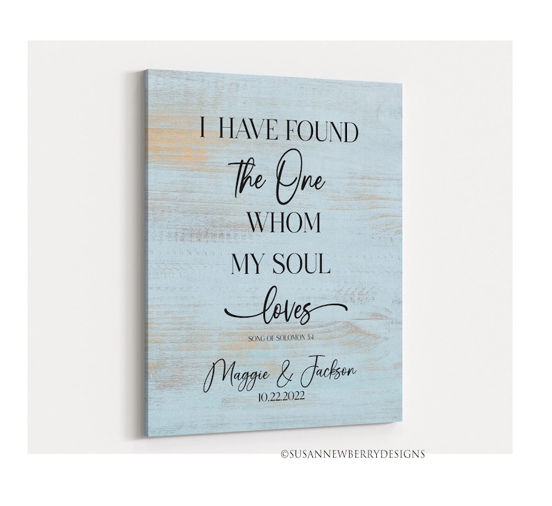 Personalized I Have Found the One Whom My Soul Loves Personalized PRINT ...