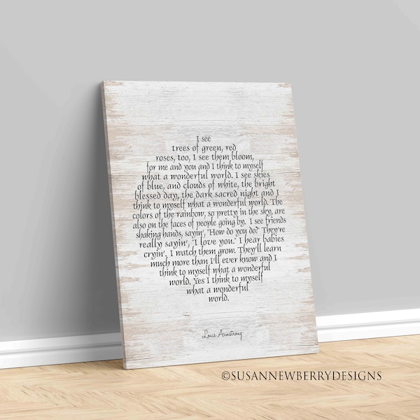 Wonderful World - Etsy