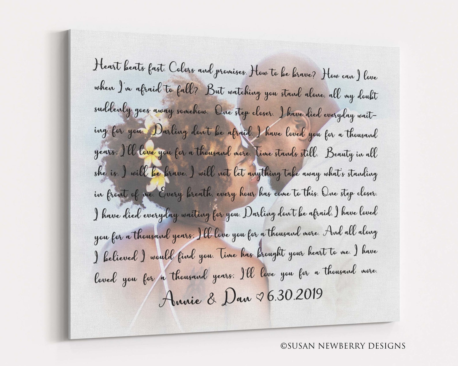 Beautiful Anniversary Gift Faded Wedding Photo With Song | Etsy