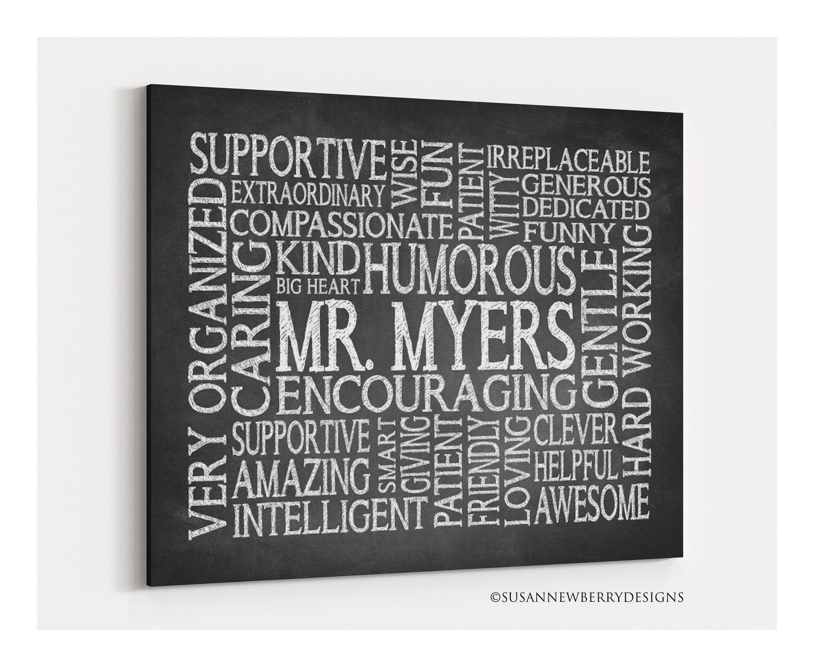 Custom Word Cloud PRINT OR CANVAS Personalized Typography - Etsy