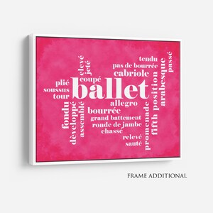 Dance Wall Art - Ballet Typography Print or Canvas - Teen or Tween Room ...