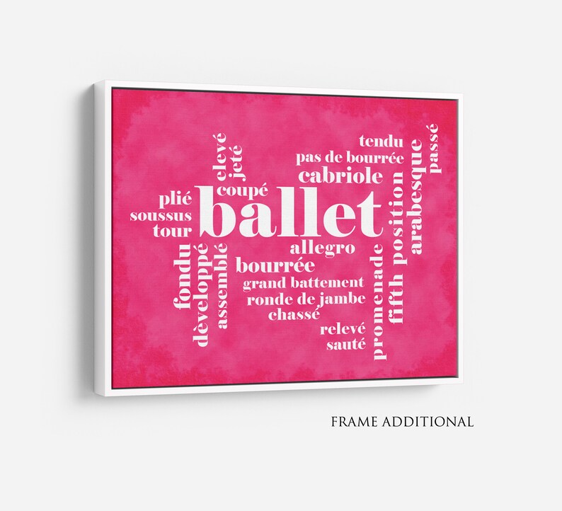 Dance Wall Art - Ballet Typography Print or Canvas - Teen or Tween Room ...