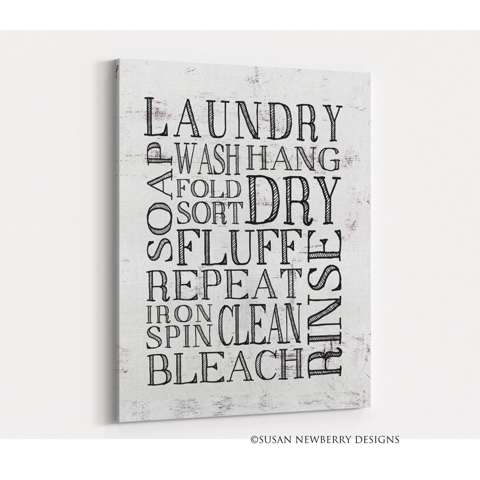 Laundry Typography Wall Art Laundry Room Wall Decor PRINT or | Etsy