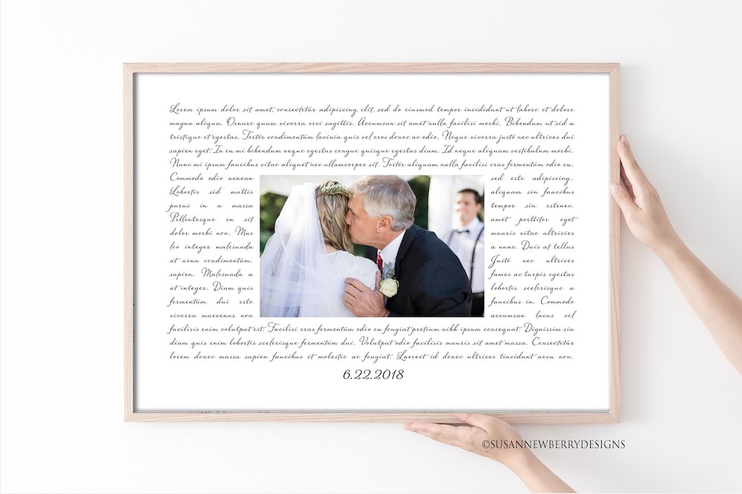 Custom Father of the Bride Dance Wedding Photo PRINT OR CANVAS - Song ...