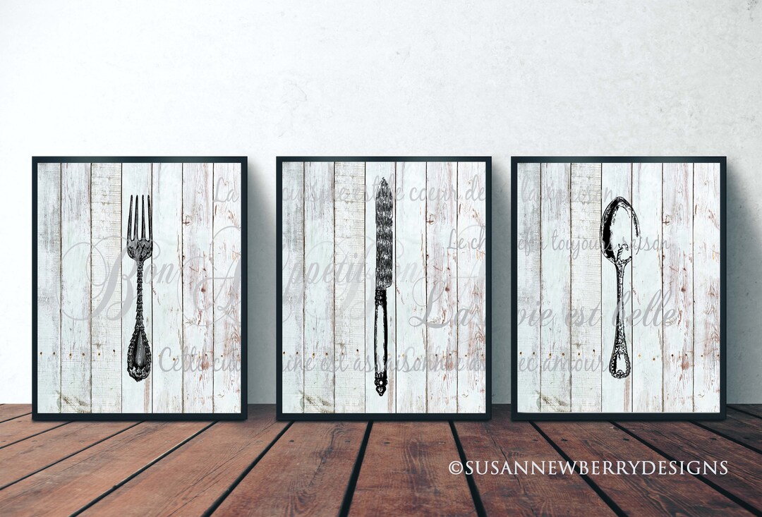 Parisian Kitchen Dining Room Art French Themed Kitchen PRINTS OR ...