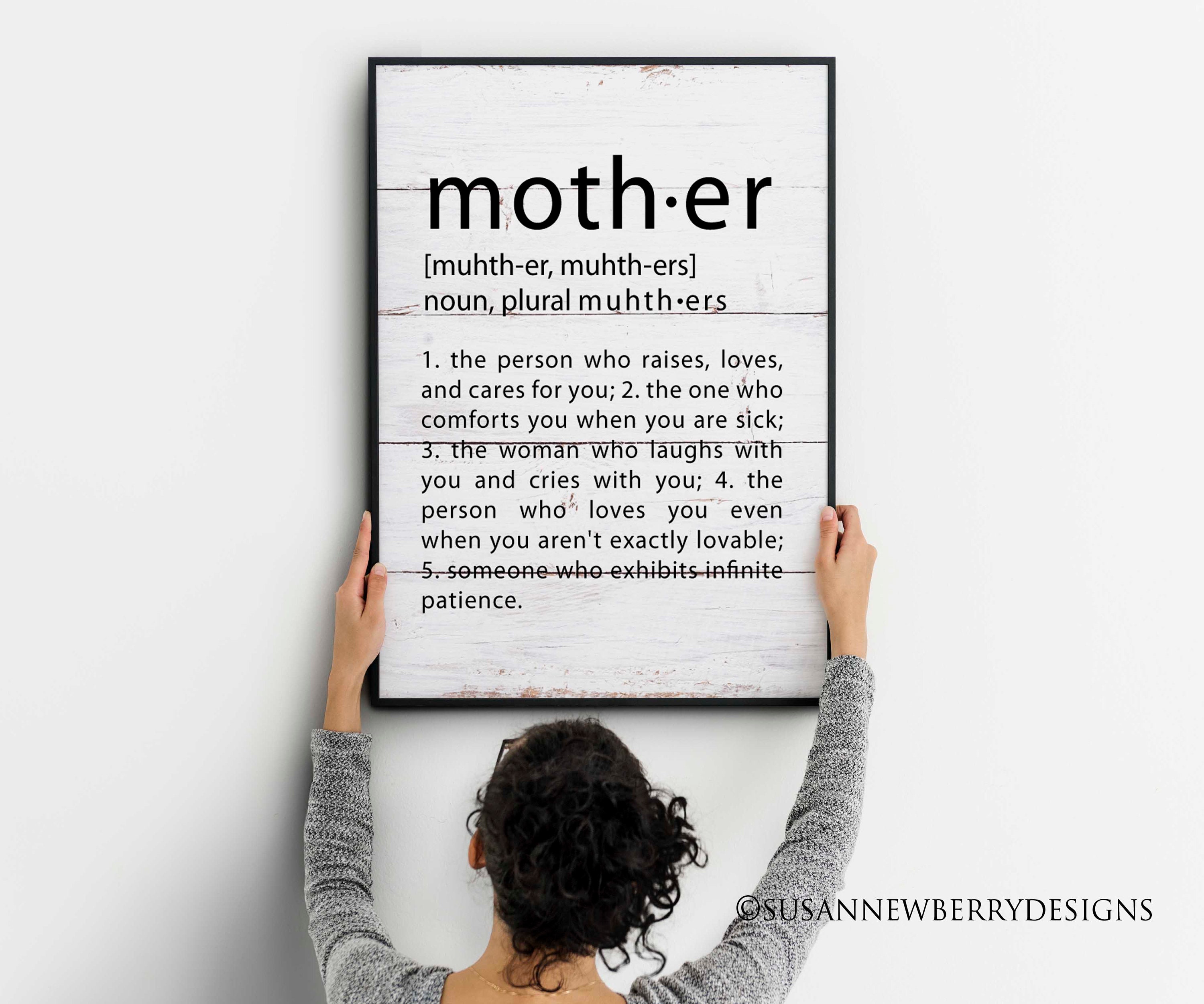 Mother's Day Wall Art Mother Definition Word Art PRINT | Etsy UK