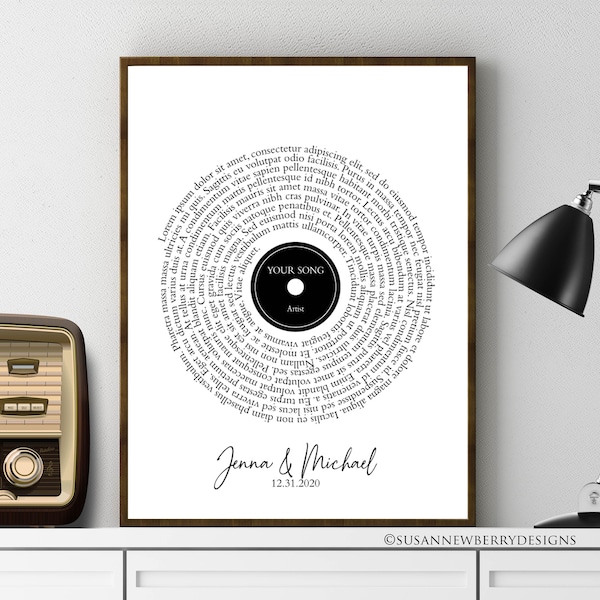Song Lyrics Wall Art - Etsy