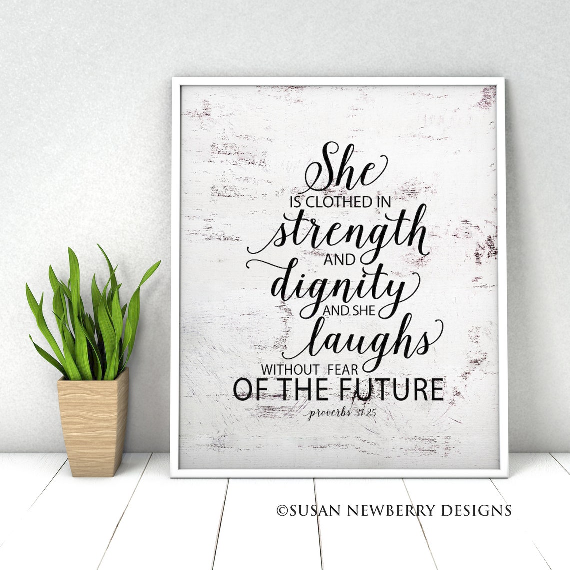 She is Clothed in Strength and Dignity and She Laughs Without - Etsy