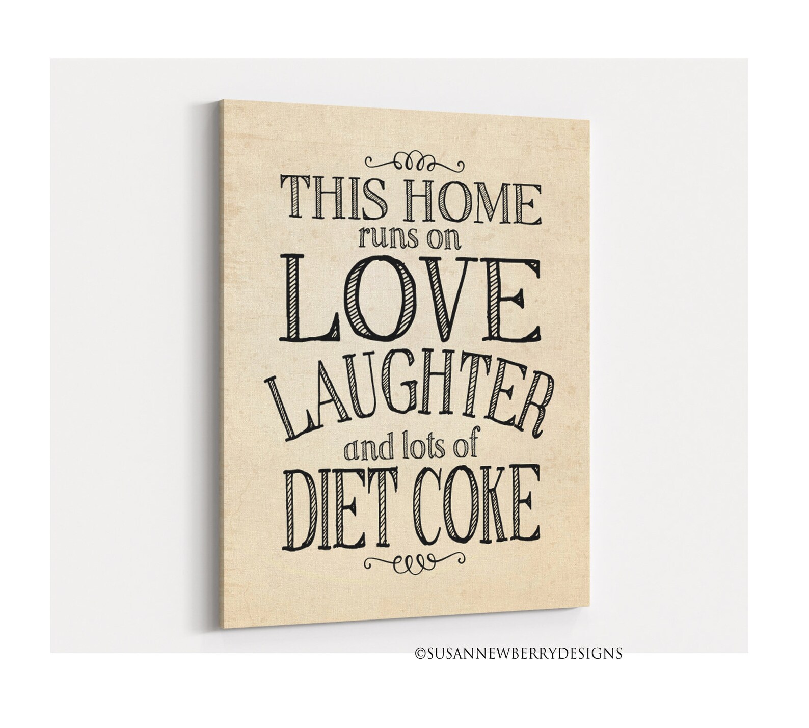 Kitchen Wall Art - This Home Runs on Love Laughter and Lots of Diet ...