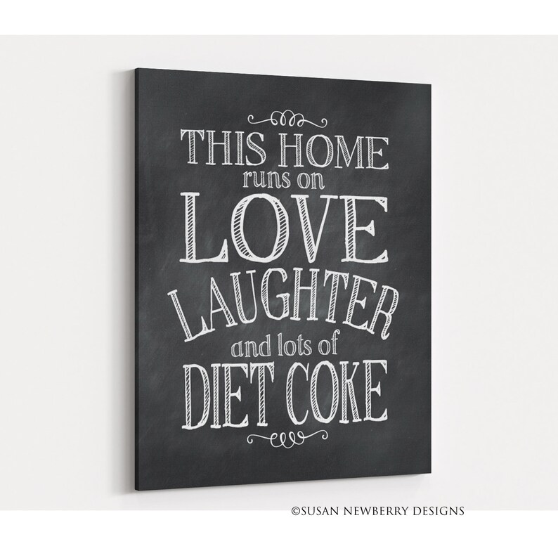 Kitchen Wall Art This home runs on love laughter and lots of | Etsy