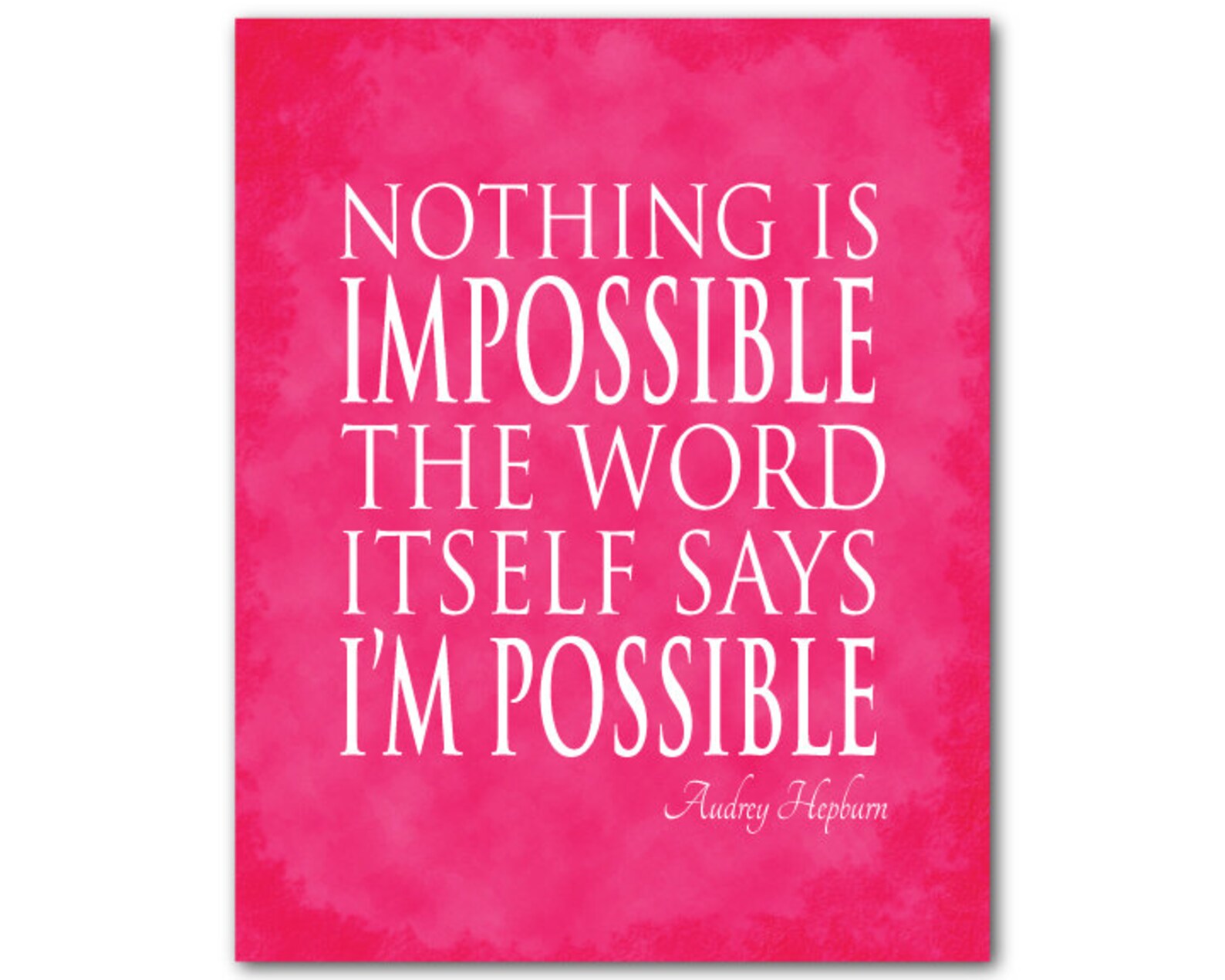 Nothing is Impossible the Word Itself Says I'm Possible - Etsy