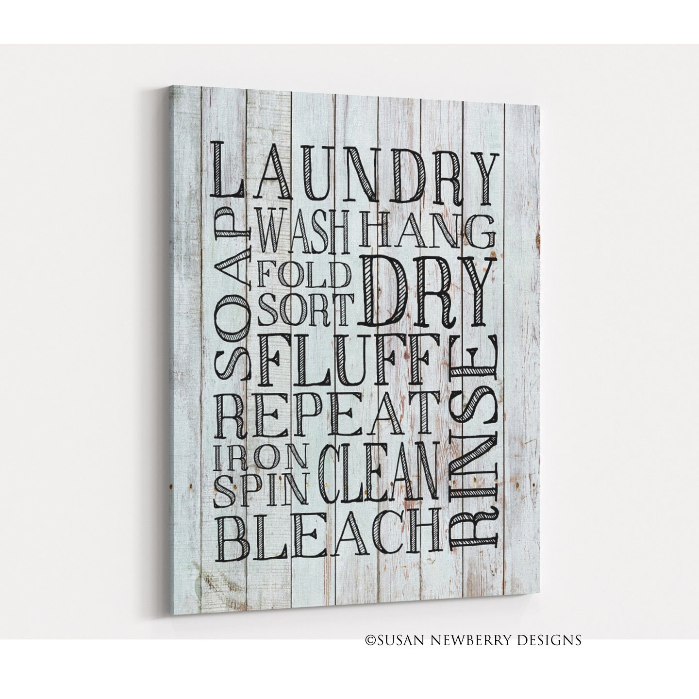 Laundry Typography Wall Art Laundry Room Wall Decor PRINT or | Etsy