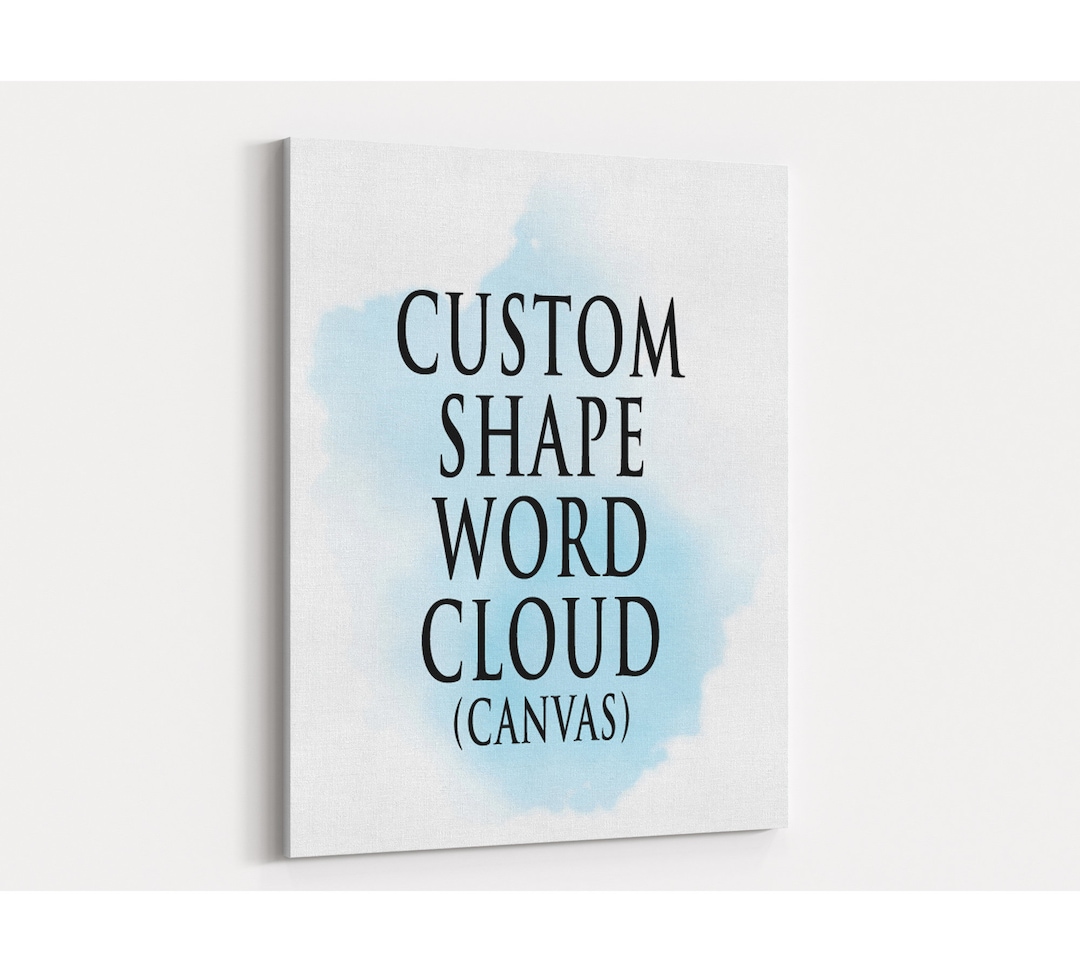 Custom Shape Word Cloud CANVAS - Personalized Name Typography -birthday ...