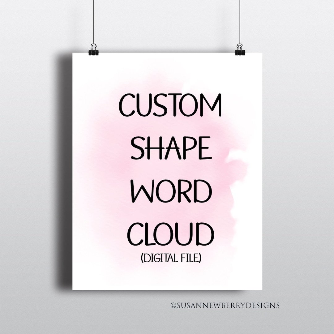 PRINTABLE Custom Shape Word Cloud Print - Personalized Name Typography ...