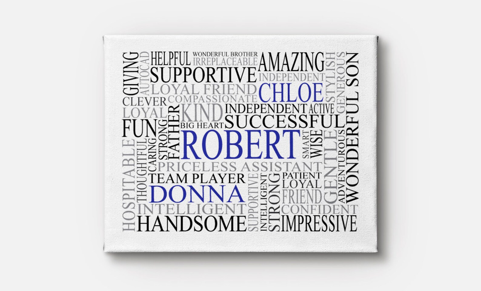 Custom Word Cloud PRINT or CANVAS Personalized Name - Etsy