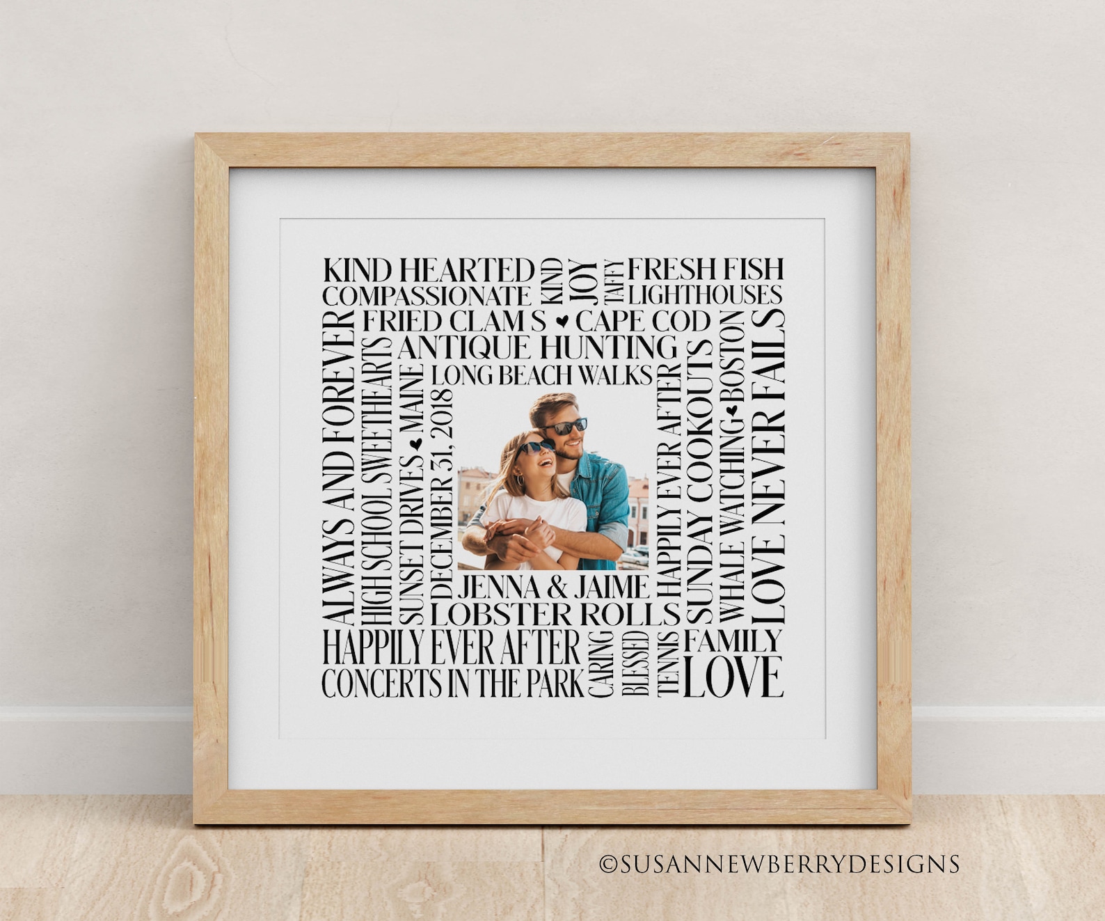 Custom Word Cloud With Photo PRINT OR CANVAS Wedding Gift - Etsy