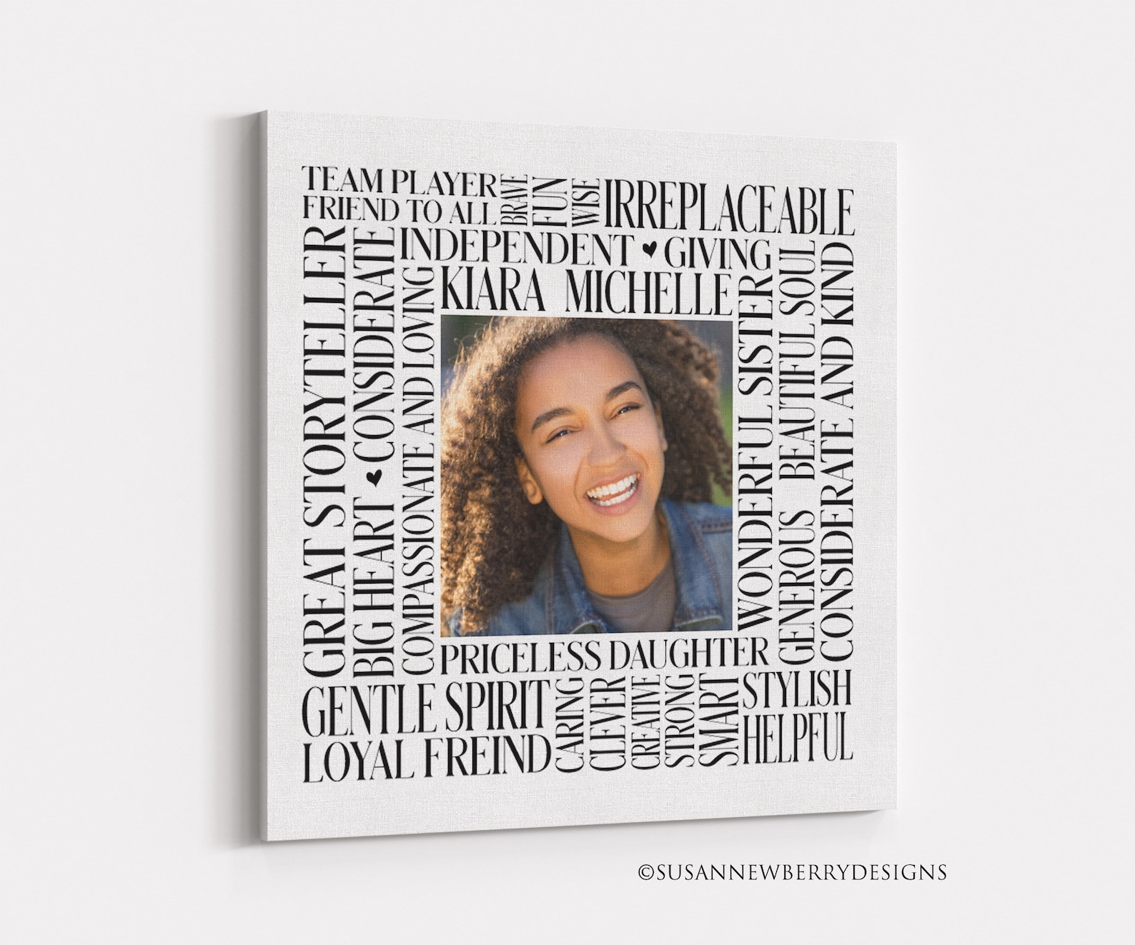 Custom Word Cloud With Photo PRINT OR CANVAS Wedding Gift - Etsy